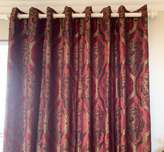 Extra Long VELVET/CHENELLE curtain drape Heavy Thick 8-24 ft custom ...