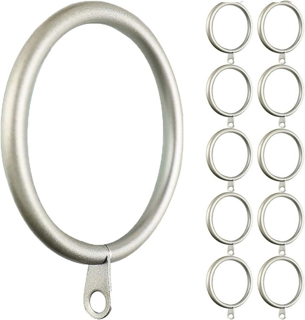 10pcs Curtain Rings with Eyelets 1.5″ 2.5″, 4″ Inner Diameter Satin ...